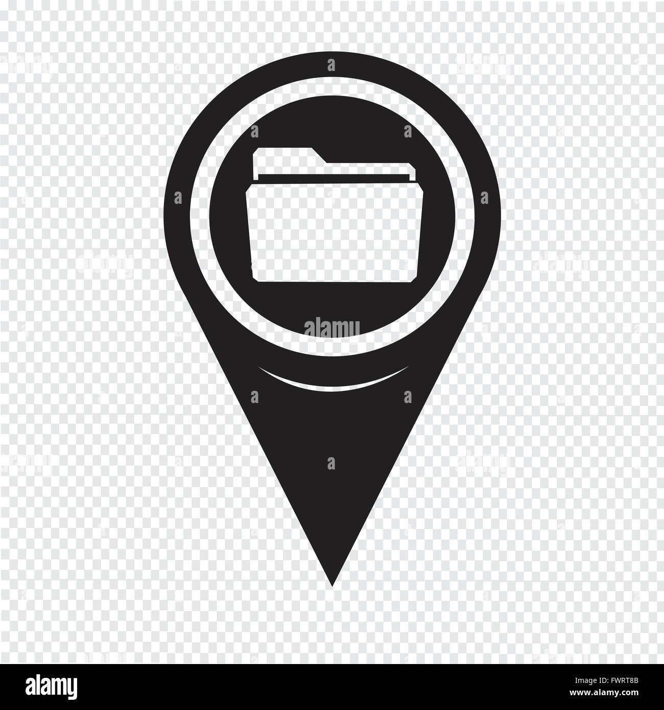 Map Pointer Folder Icon Stock Vector Image & Art - Alamy