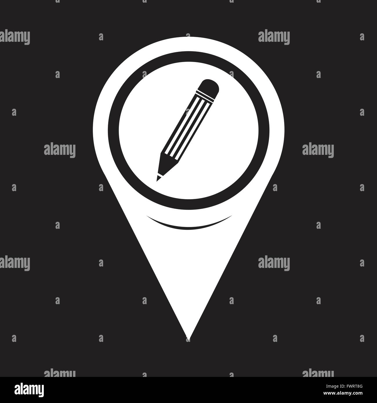 Map Pointer Pencil Icon Stock Vector Image & Art - Alamy