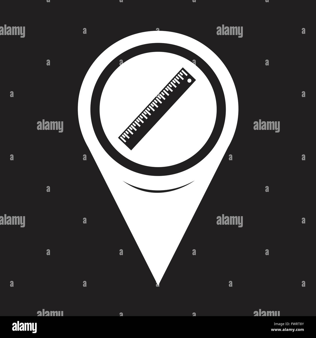 Map Pointer Ruler Icon Stock Vector Image & Art - Alamy