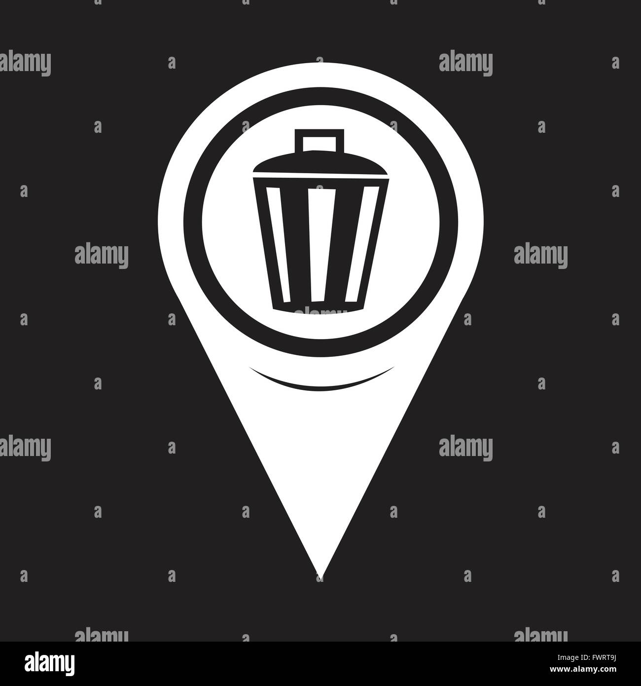 Map pointer bin icon hi-res stock photography and images - Alamy