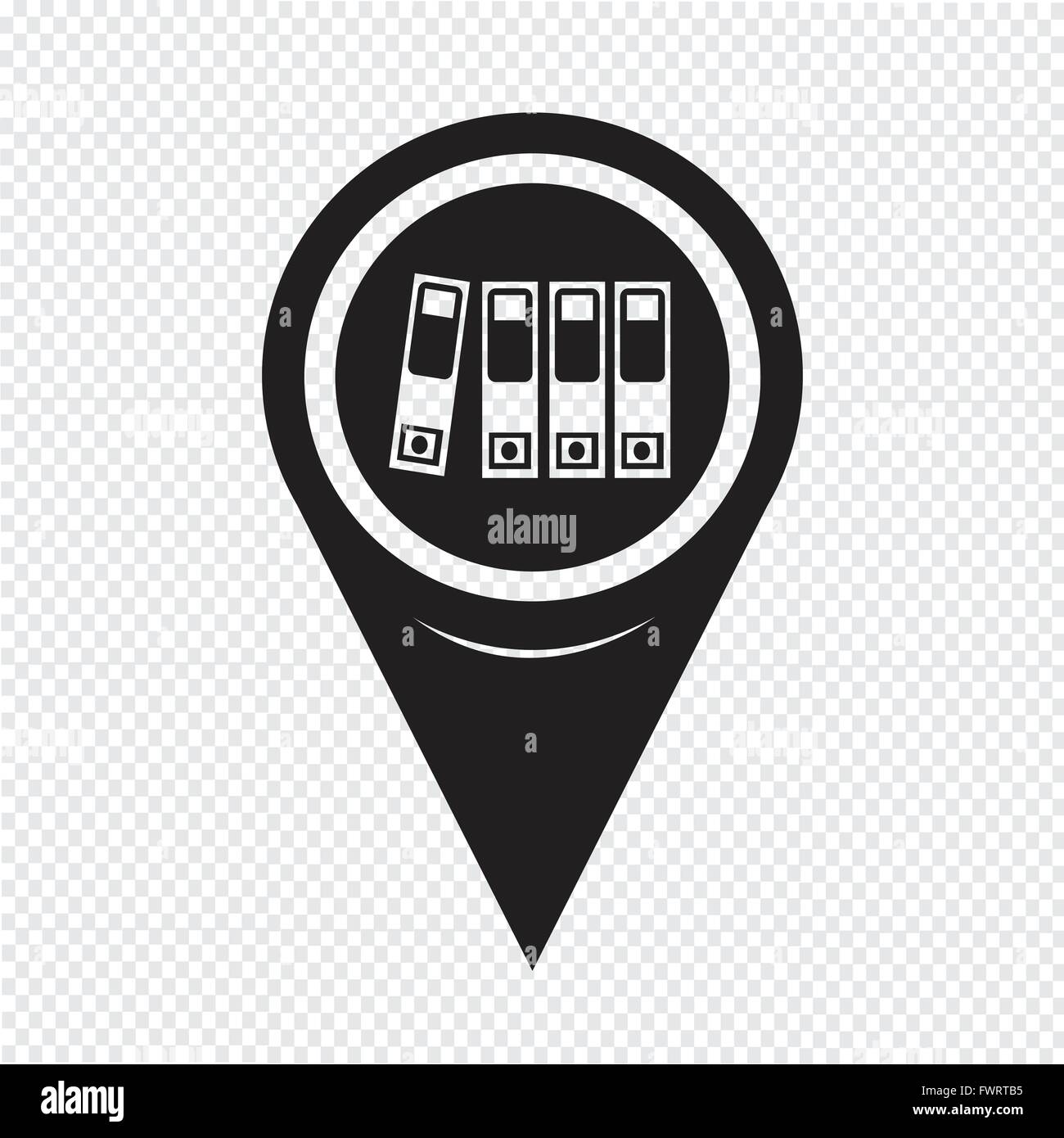Map Pointer Folder Icon Stock Vector Image & Art - Alamy