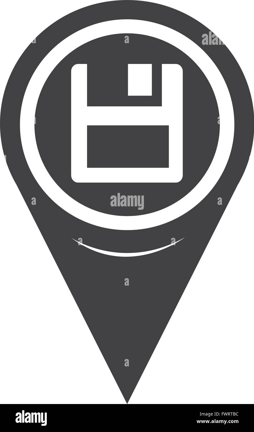 Map Pointer Floppy Disk Icon Stock Vector Image & Art - Alamy