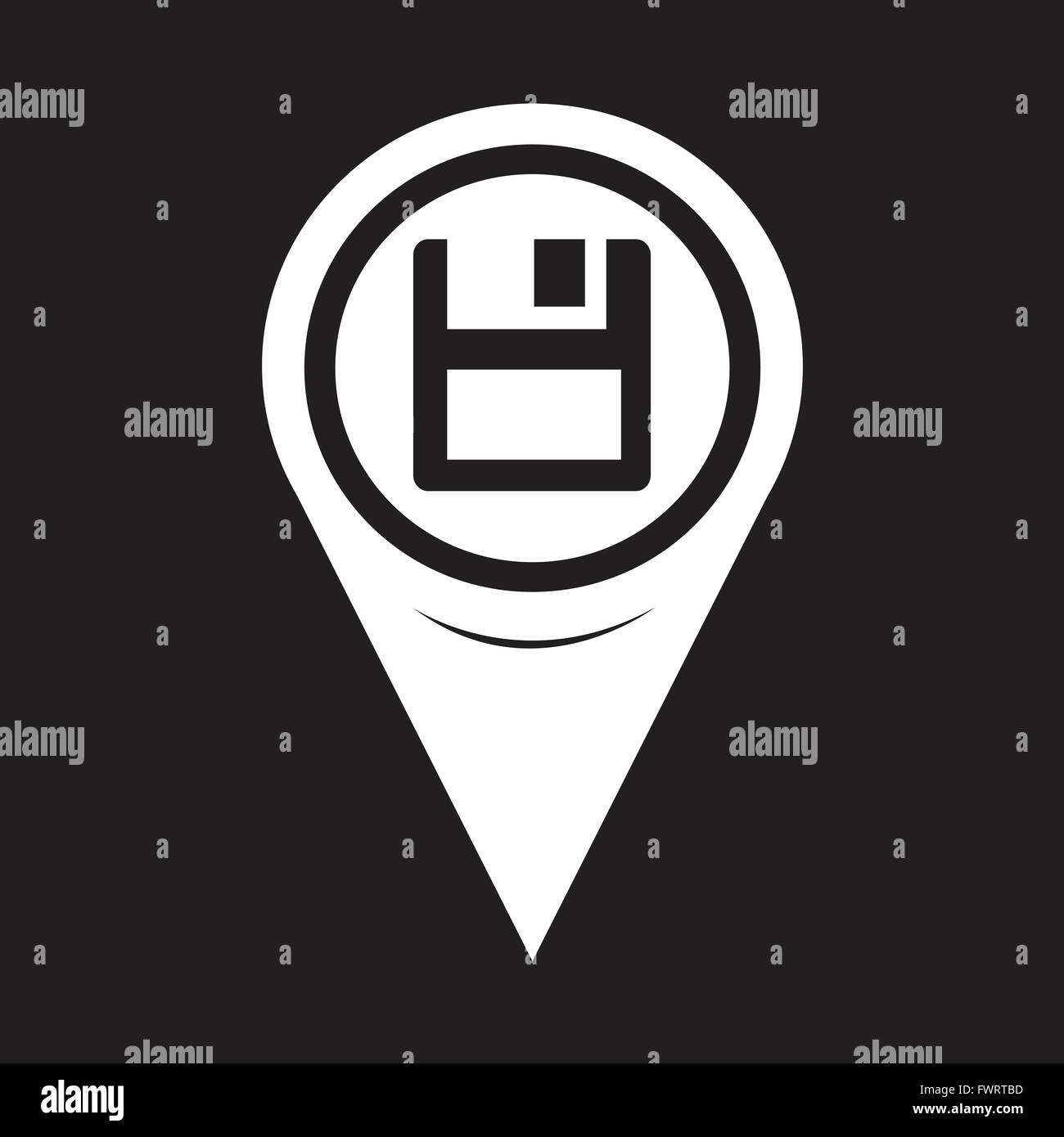 Map Pointer Floppy Disk Icon Stock Vector Image & Art - Alamy
