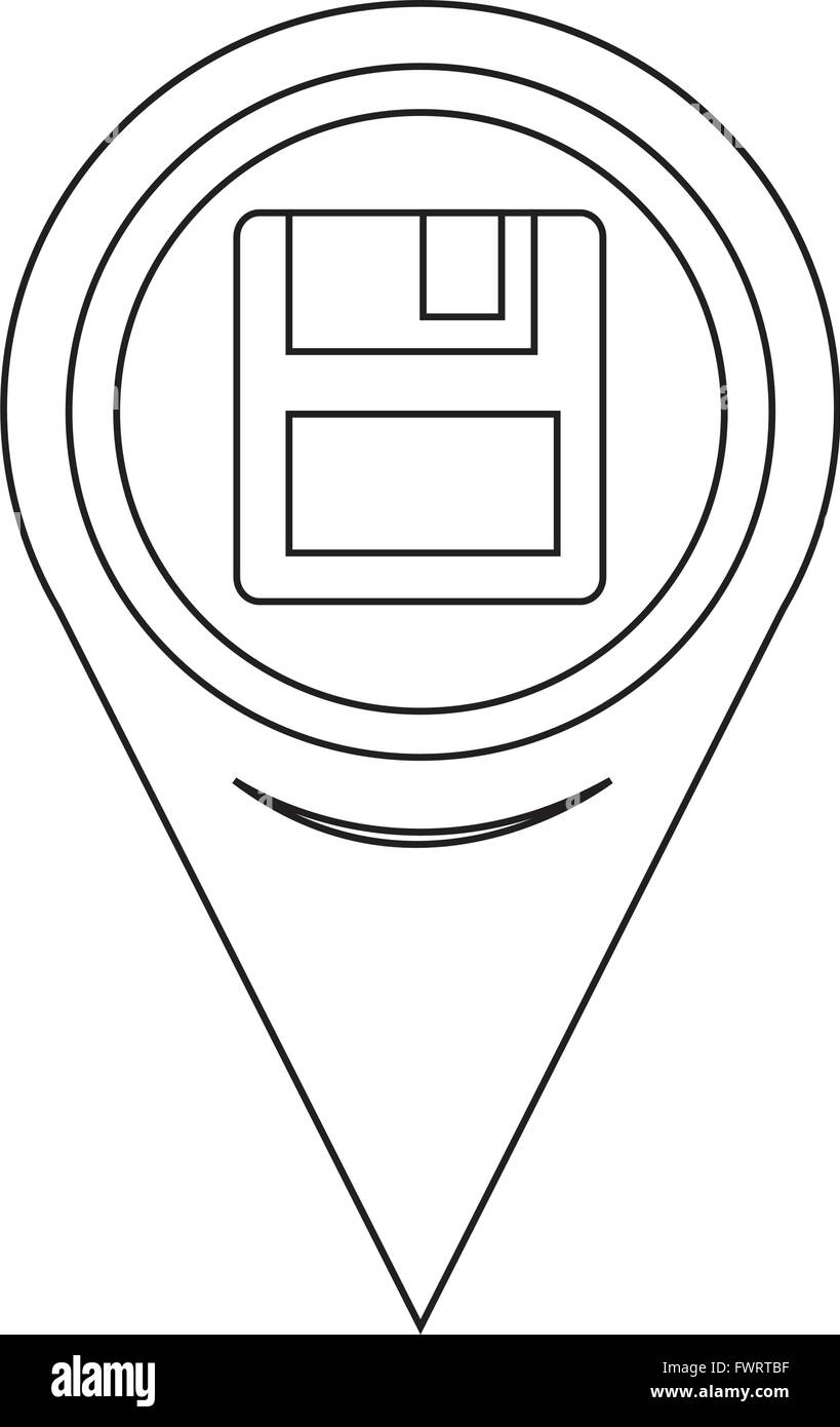 Map Pointer Floppy Disk Icon Stock Vector Image & Art - Alamy