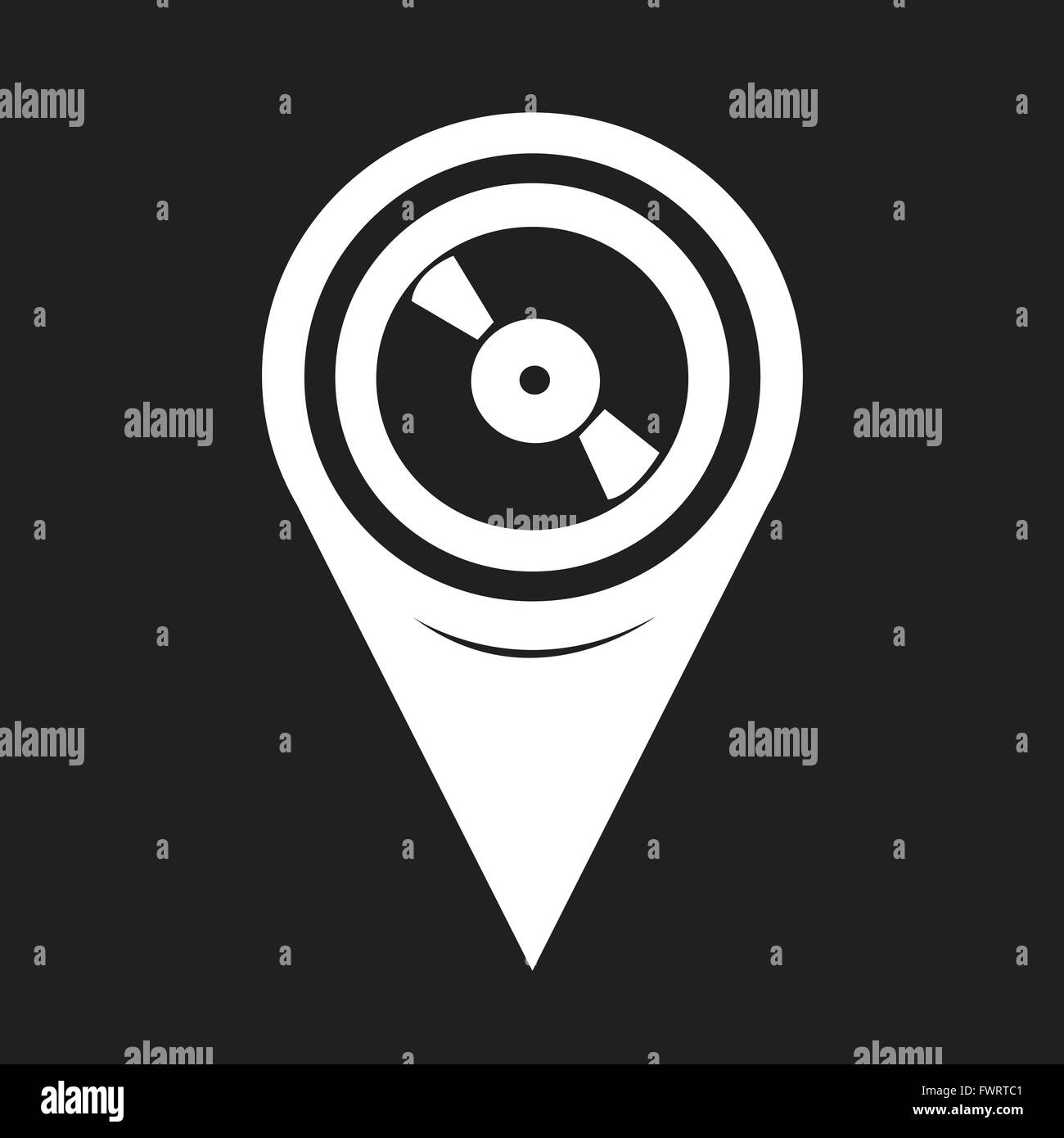 Map Pointer Retro vinyl record icon Stock Vector Image & Art - Alamy