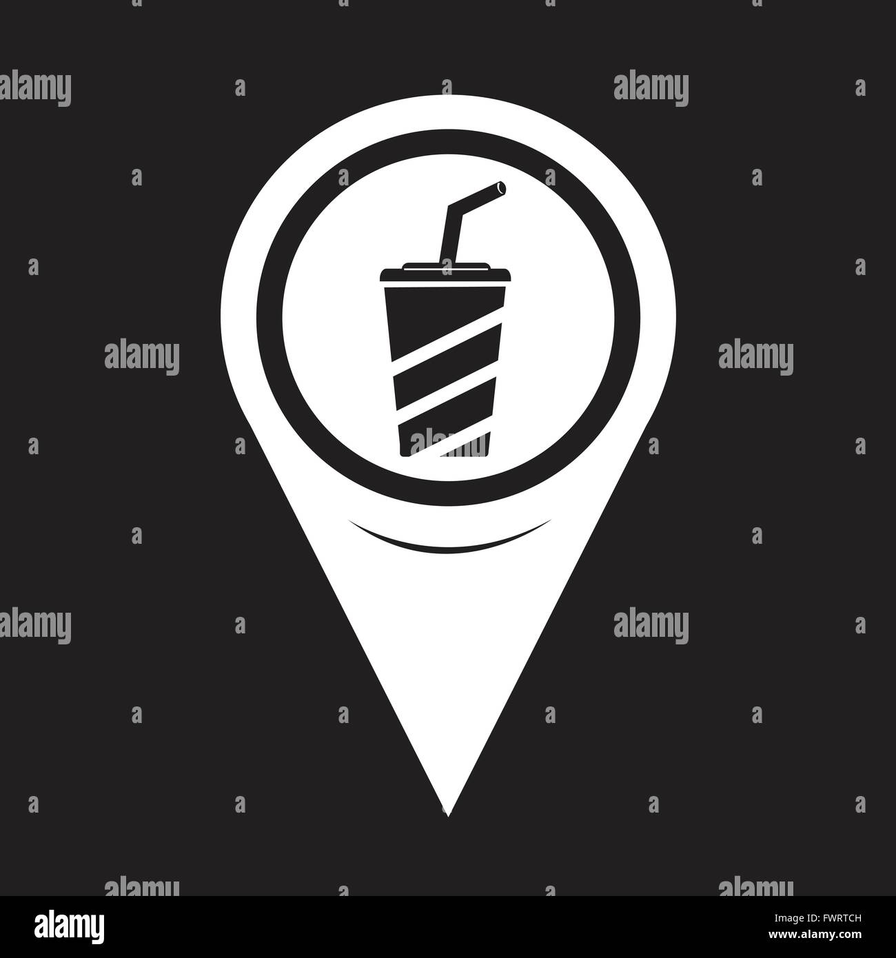 Map Pointer Drink Icon Stock Vector Image & Art - Alamy