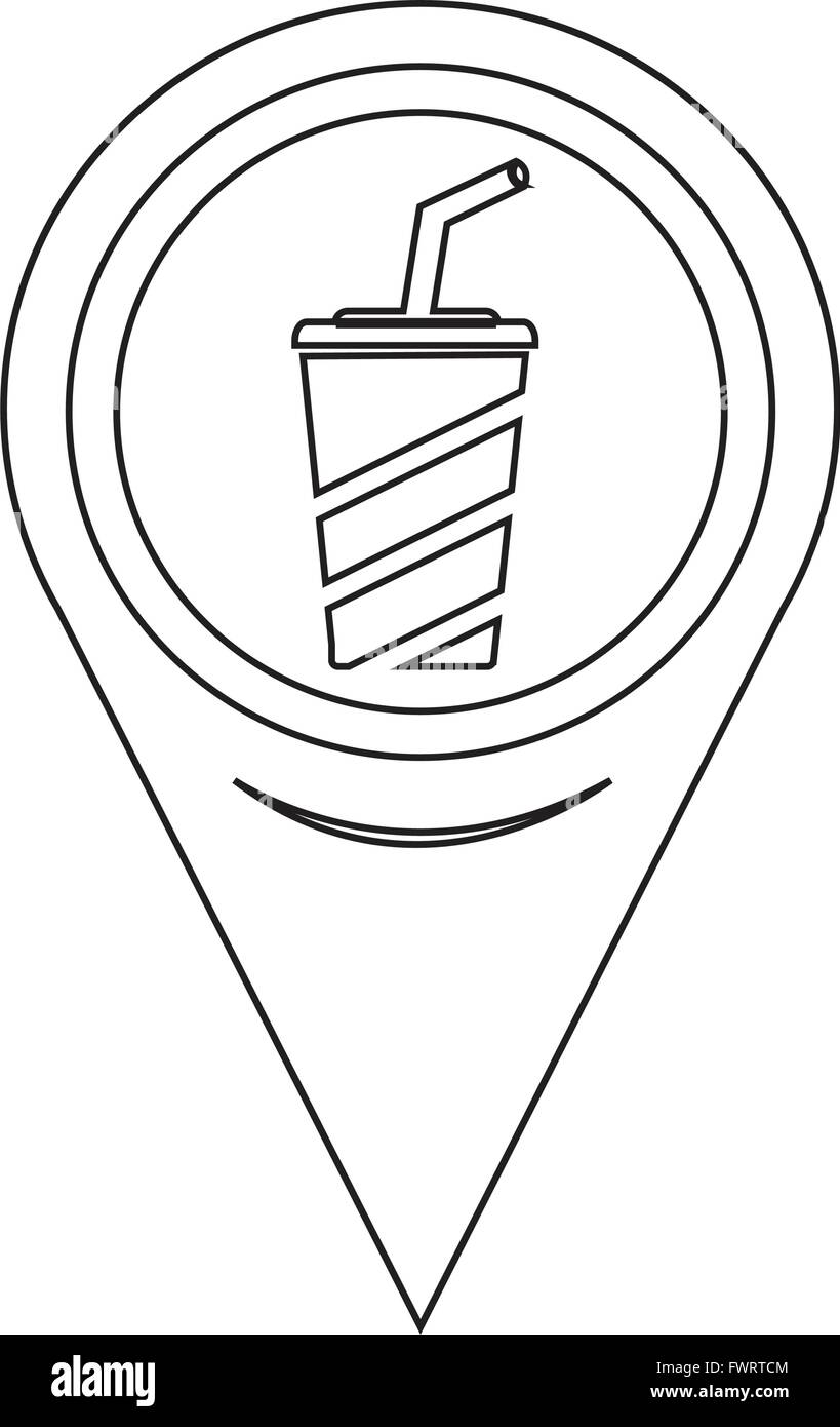 Map Pointer Drink Icon Stock Vector Image & Art - Alamy