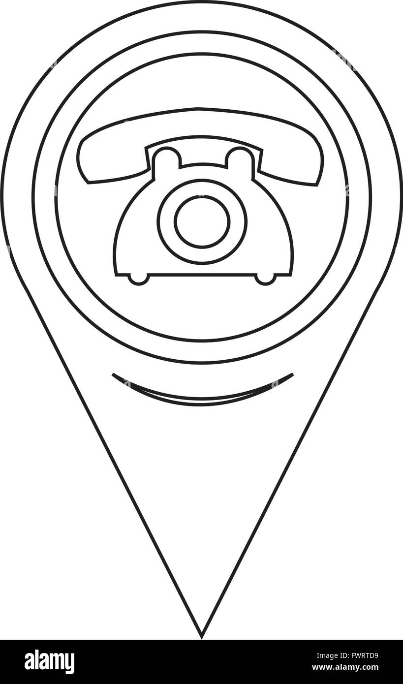 Map Pointer Old Phone Icon Stock Vector Image & Art - Alamy