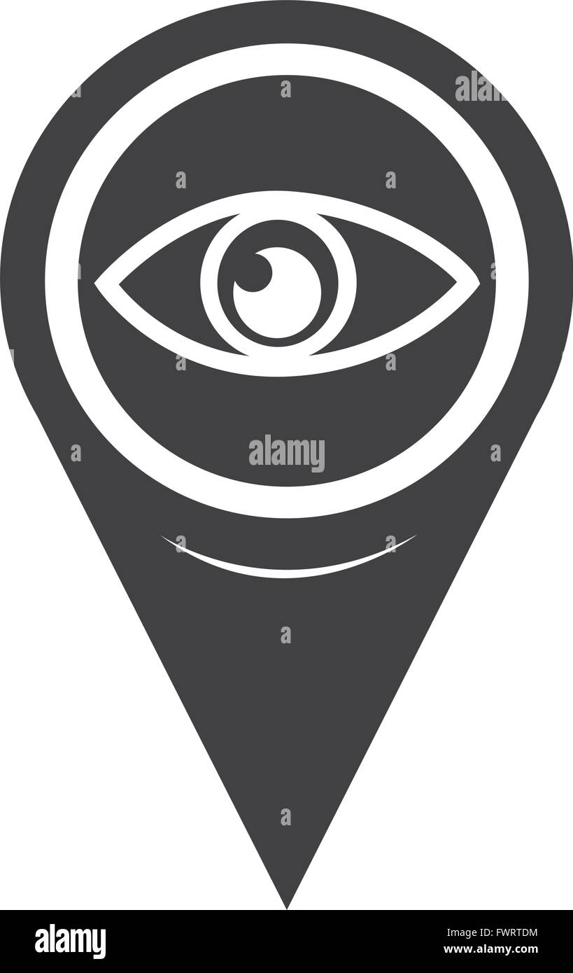 Map Pointer Eye icon Stock Vector Image & Art - Alamy