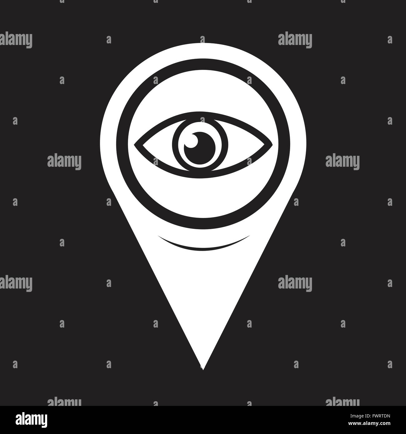 Map pointer eye icon Stock Vector Images - Alamy