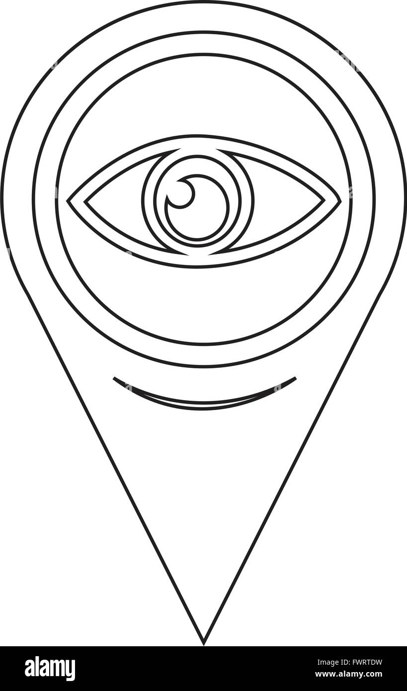Map Pointer Eye icon Stock Vector Image & Art - Alamy