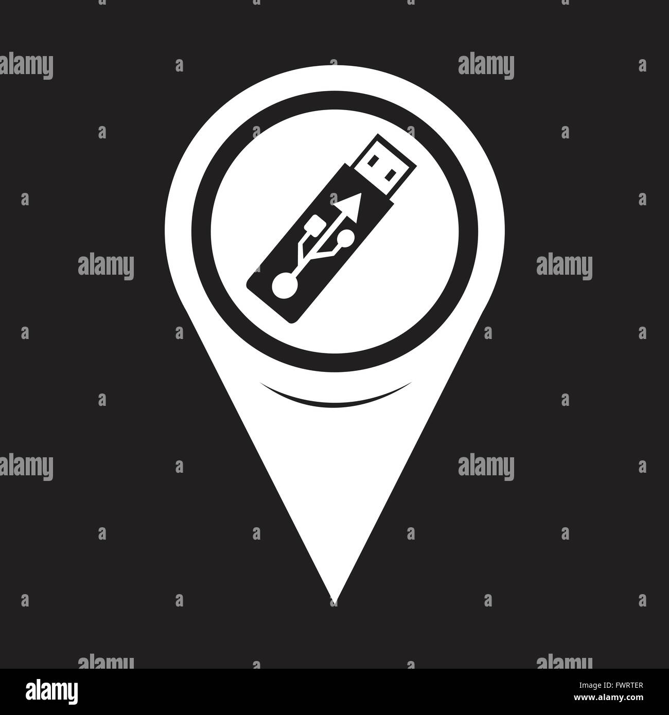 Map Pointer USB Flash Drive Icon Stock Vector Image & Art - Alamy