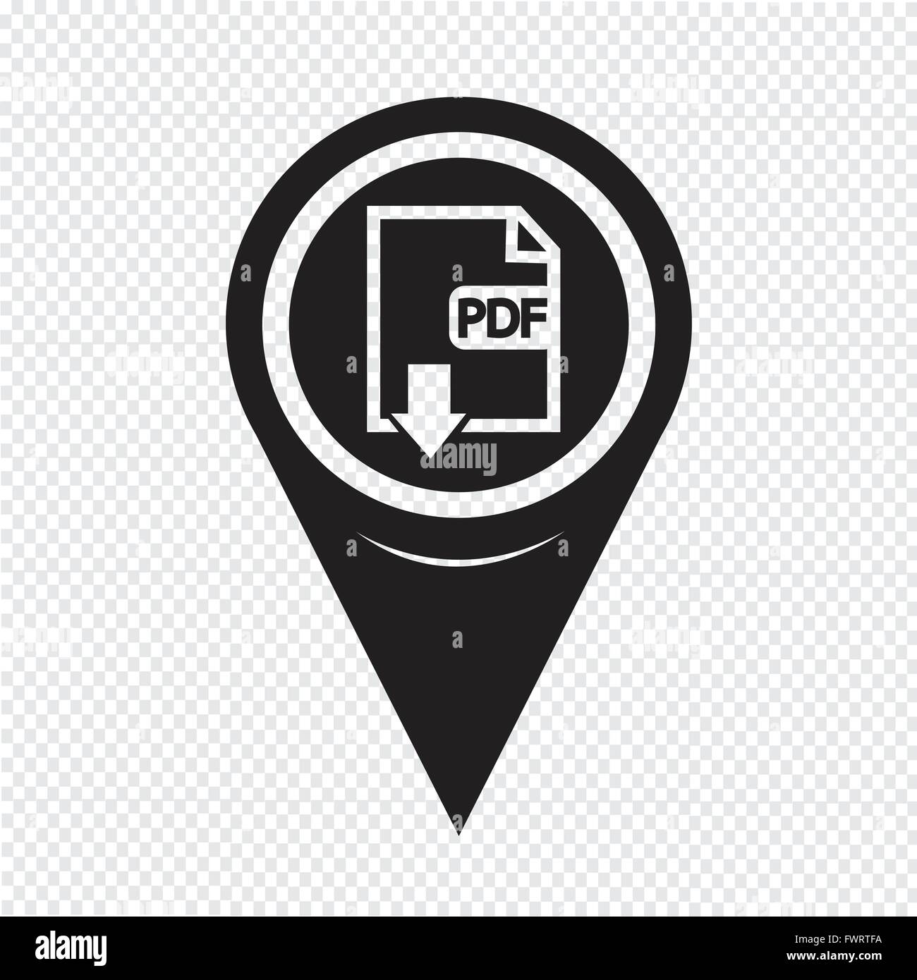 Map Pointer PDF icon Stock Vector Image & Art - Alamy
