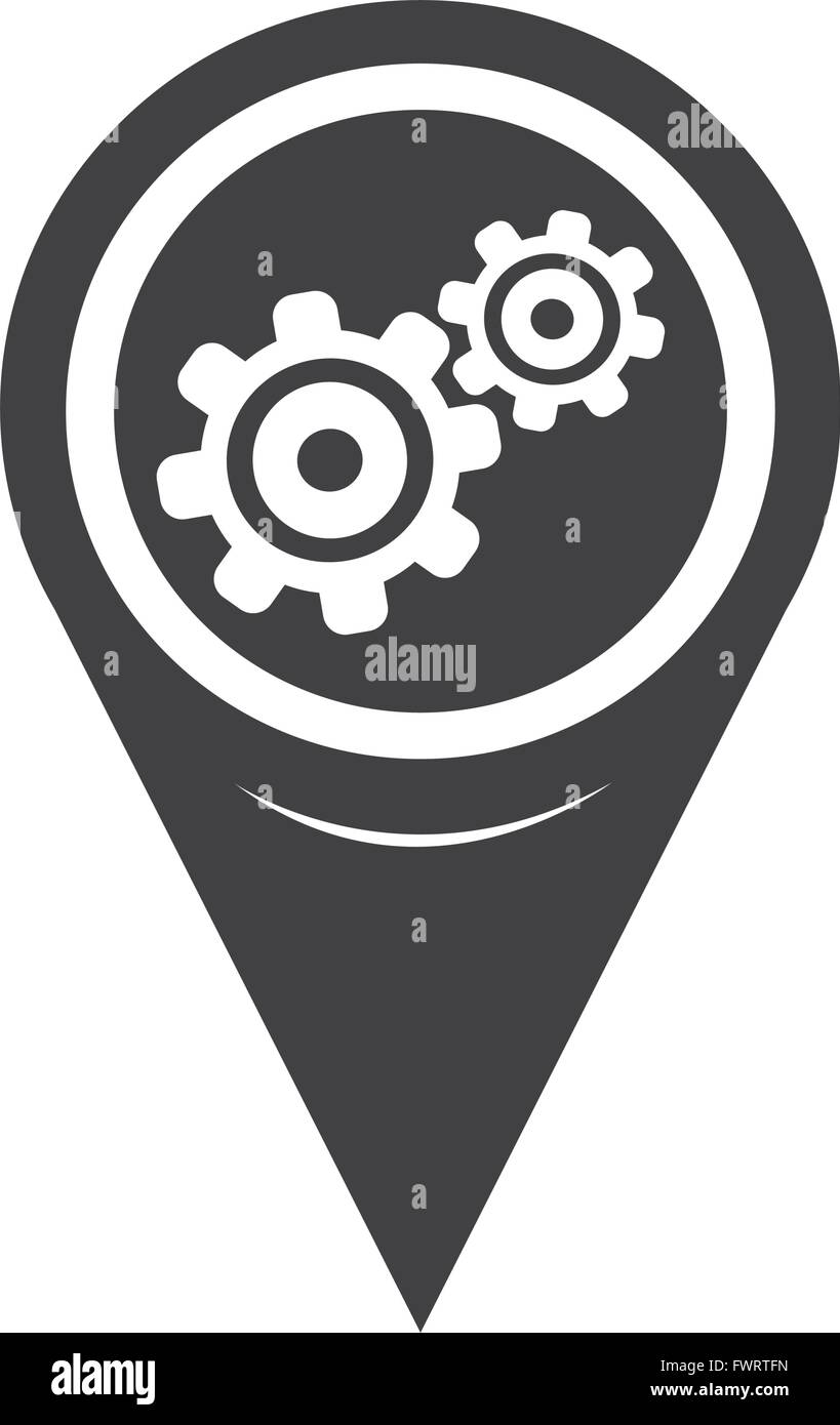 Map Pointer Gear icon Stock Vector Image & Art - Alamy