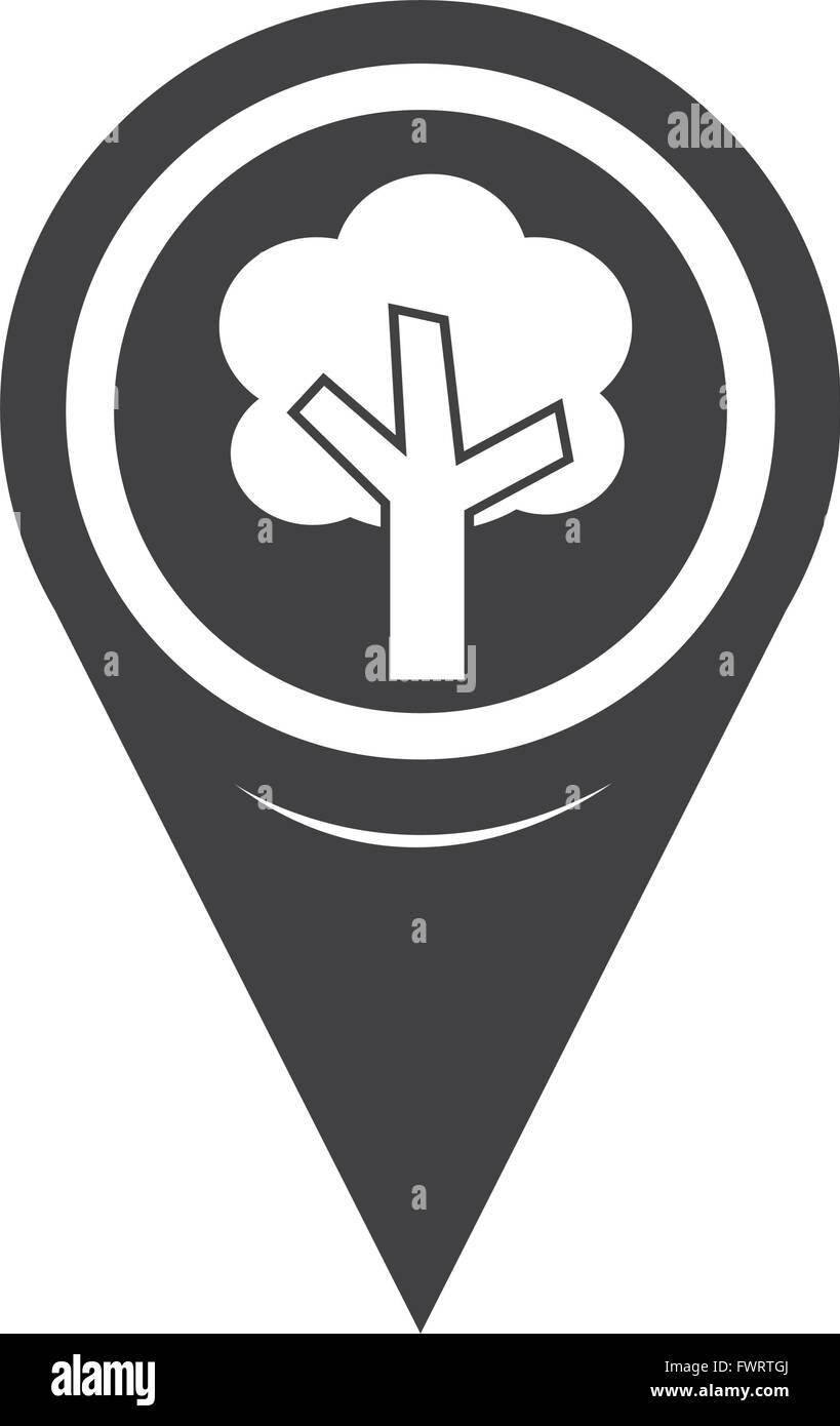 Map Pointer Tree icon Stock Vector Image & Art - Alamy