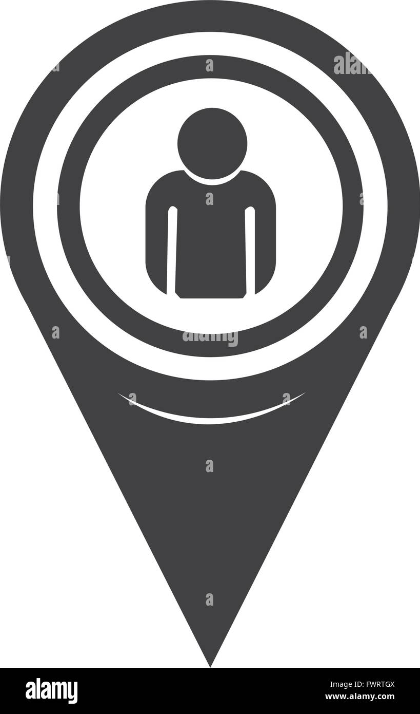 Map Pointer Person Icon Stock Vector Image & Art - Alamy