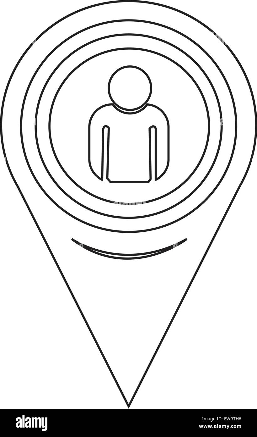 Map Pointer Person Icon Stock Vector Image & Art - Alamy