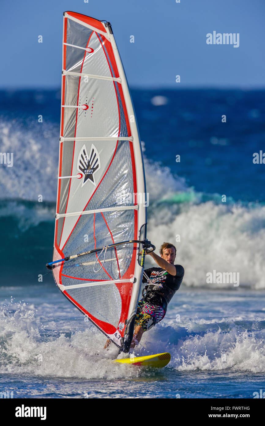 Airborne wind surfer wave jumping hi-res stock photography and images ...