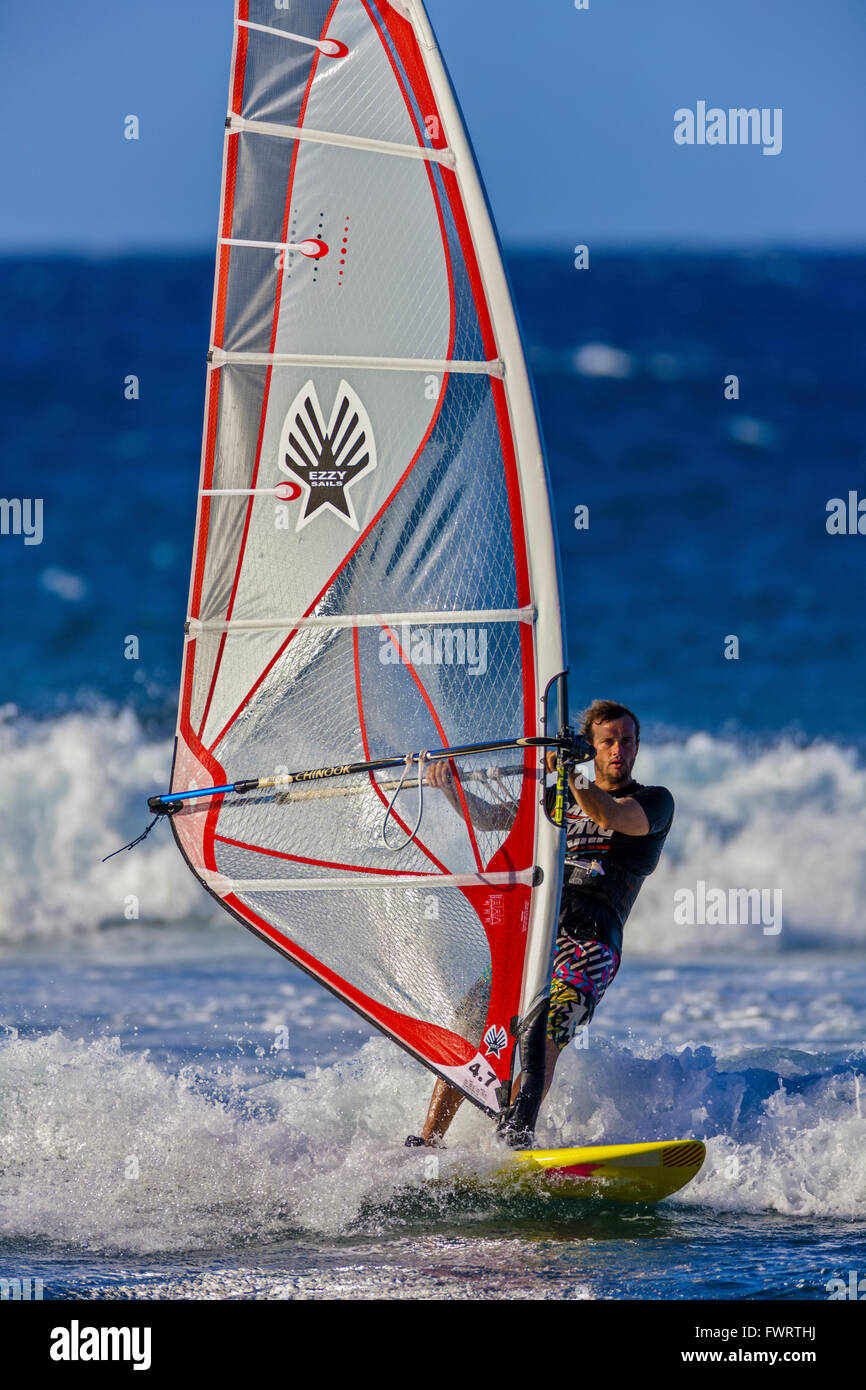Airborne wind surfer wave jumping hi-res stock photography and images ...