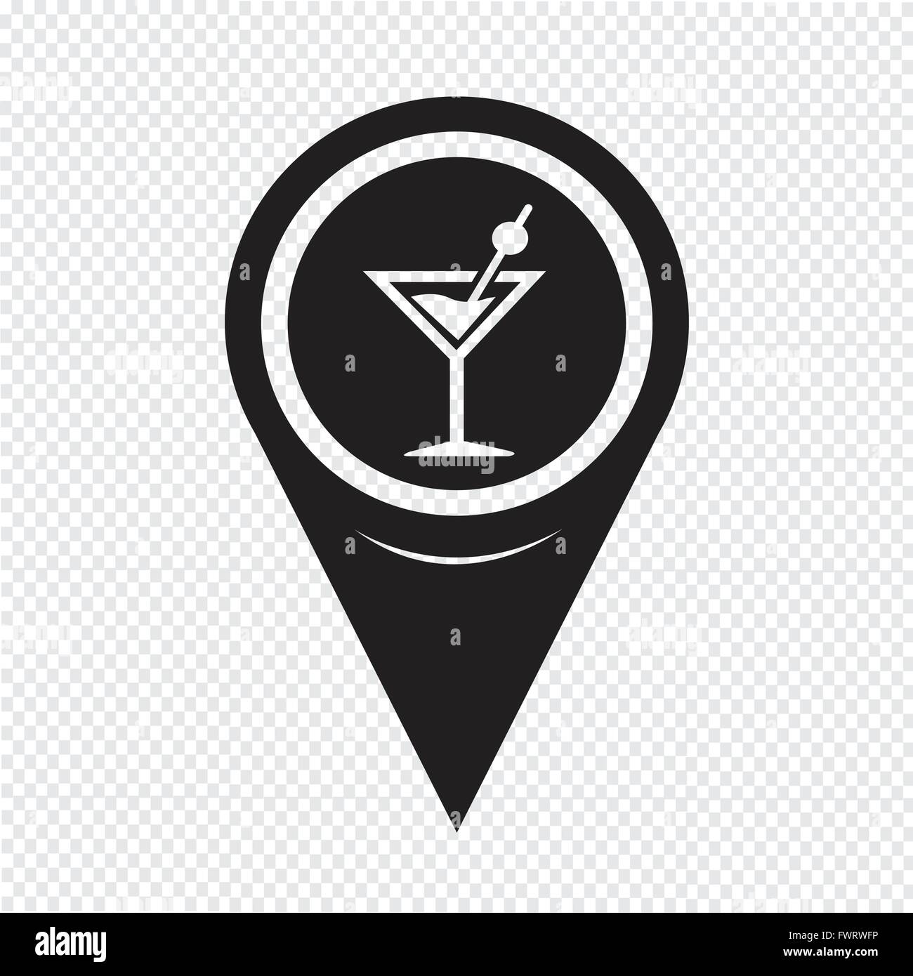 Map Pointer Drink Beverage Icon Stock Vector Image & Art - Alamy