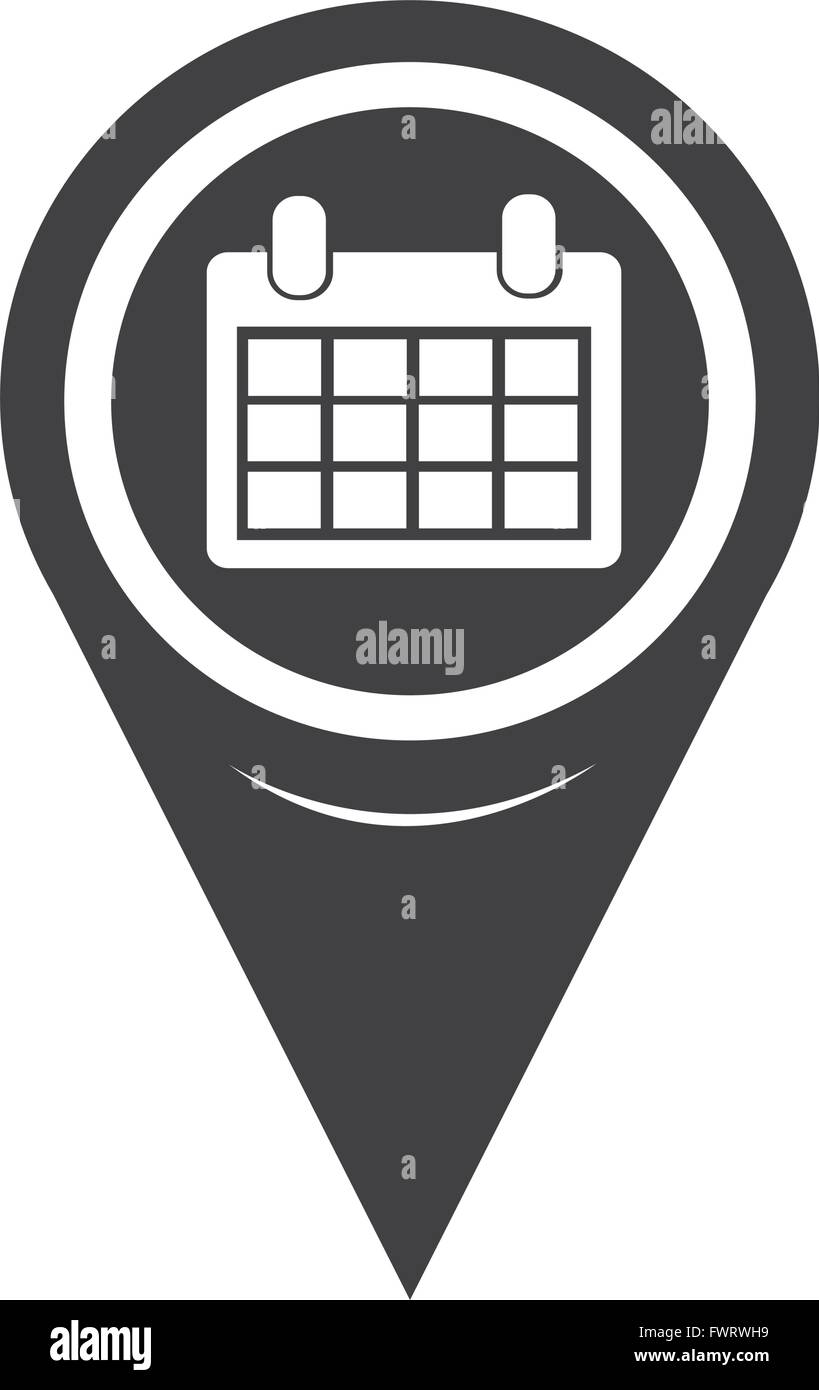Map Pointer Calendar Icon Stock Vector Image & Art - Alamy