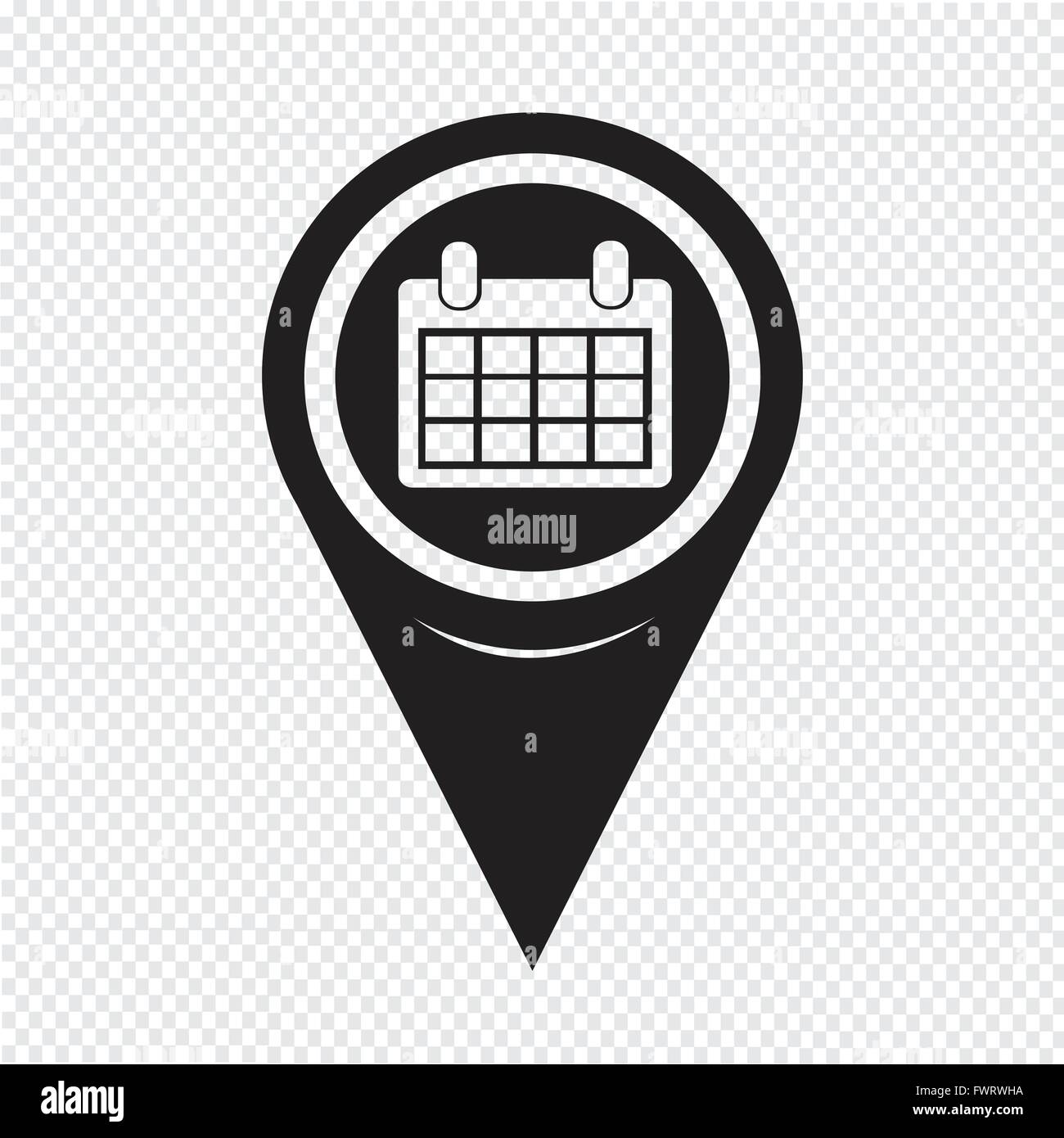 Map Pointer Calendar Icon Stock Vector Image & Art - Alamy