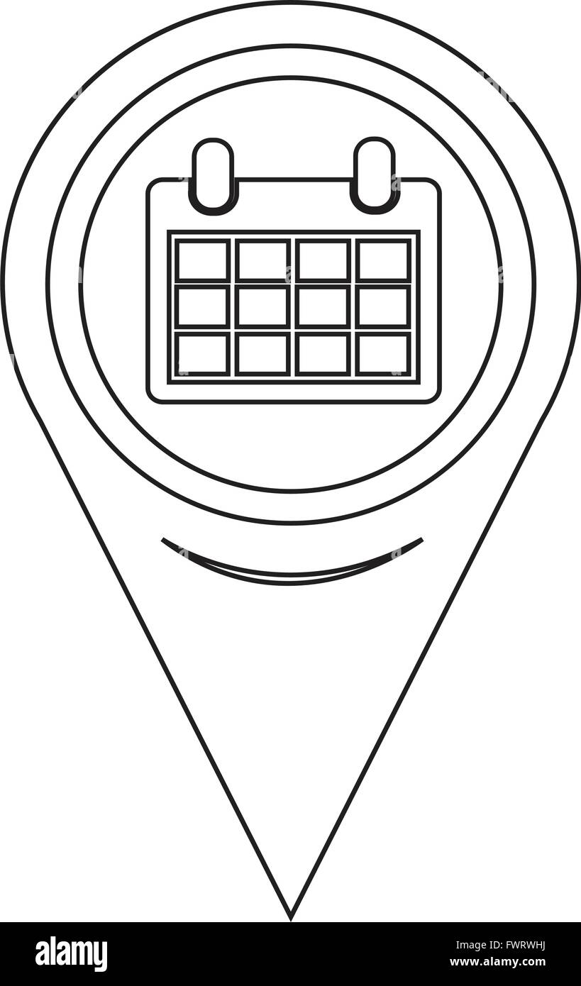 Map Pointer Calendar Icon Stock Vector Image & Art - Alamy