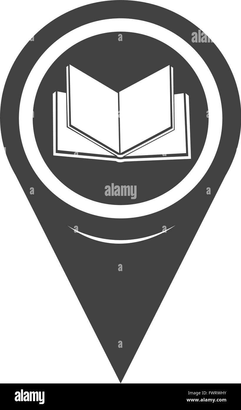 Map Pointer Book Icon Stock Vector Image & Art - Alamy