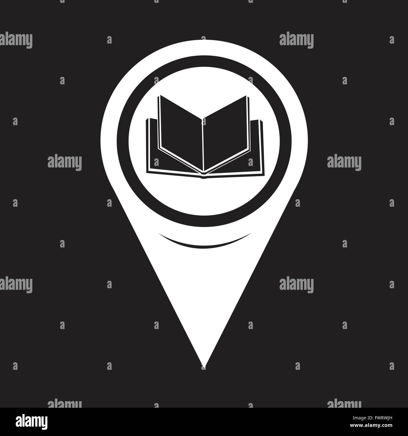Map Pointer Book Icon Stock Vector Image & Art - Alamy