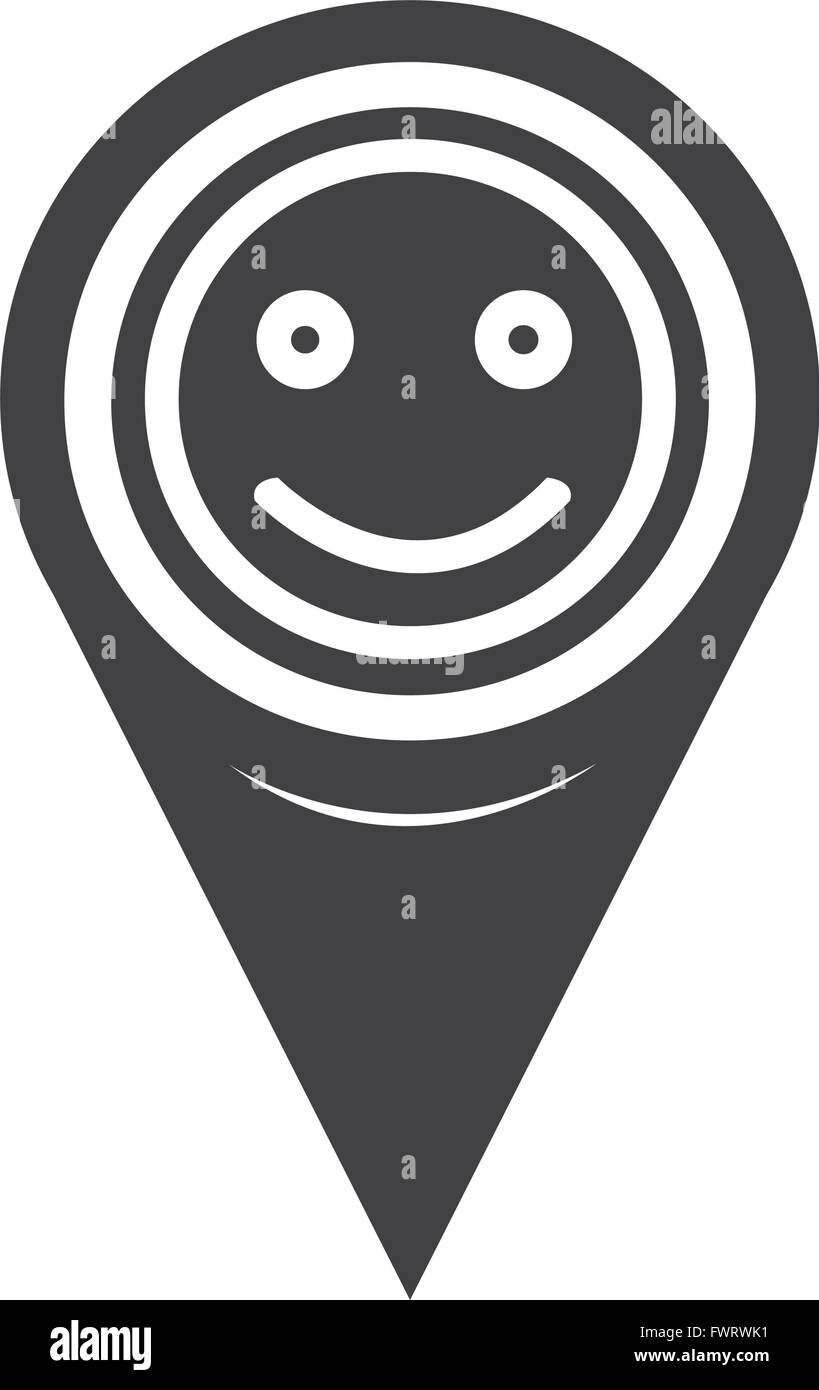 Map Pointer Smile Icon Stock Vector Image & Art - Alamy