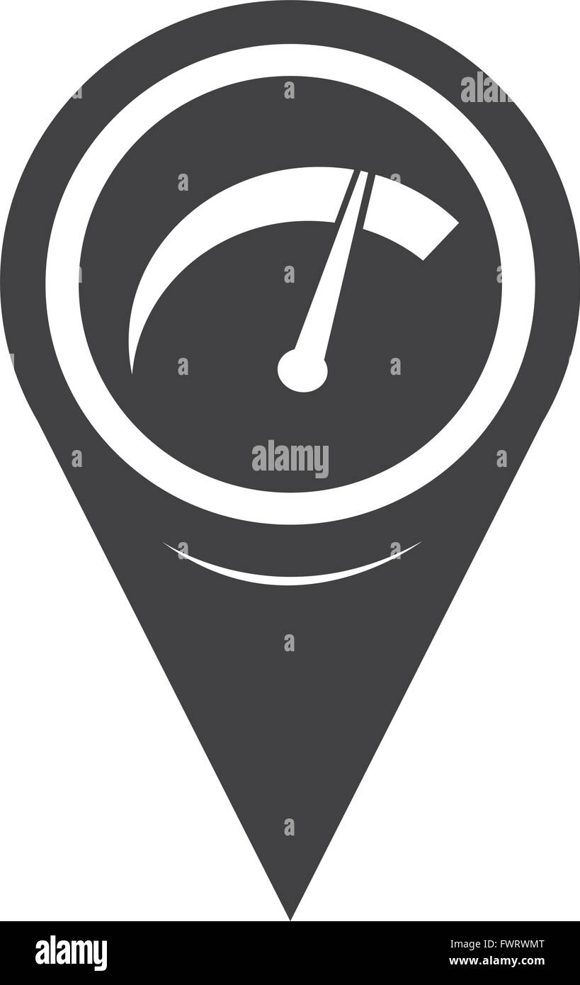 Map pointer car meter icon Stock Vector Images - Alamy