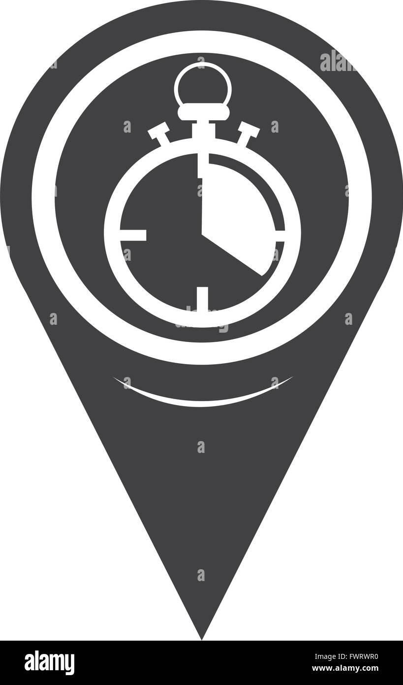 Map pointer stopwatch icon Stock Vector Images - Alamy