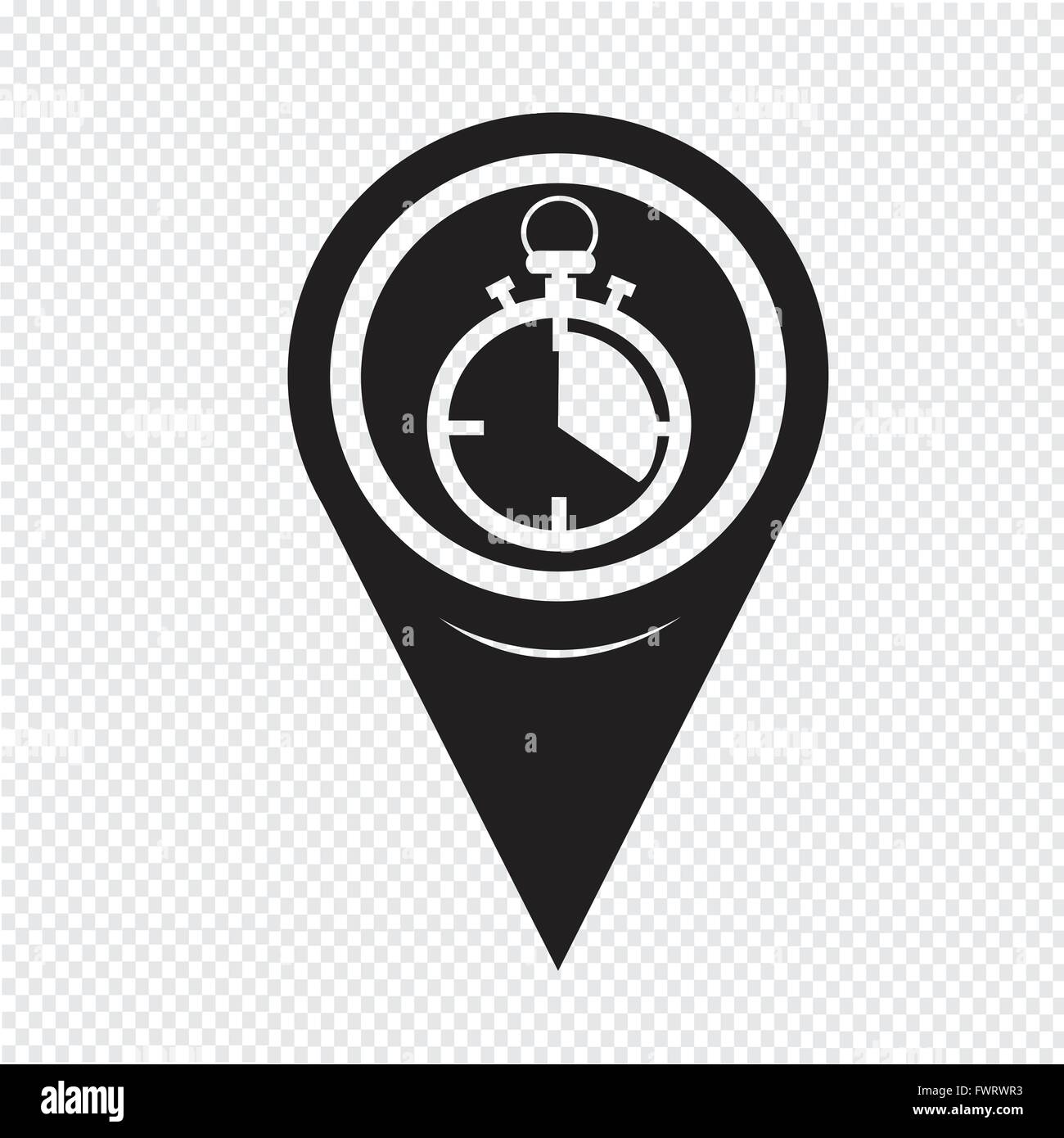 Map Pointer Stopwatch Icon Stock Vector Image & Art - Alamy
