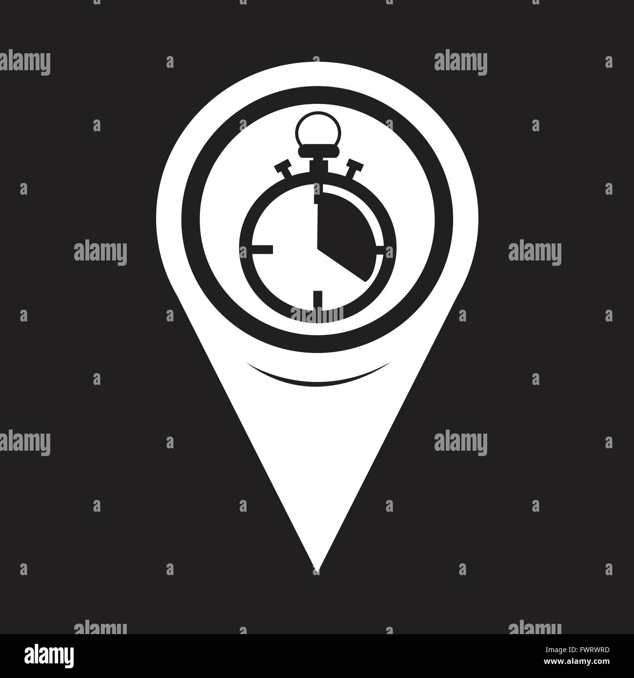 Map Pointer Stopwatch Icon Stock Vector Image & Art - Alamy