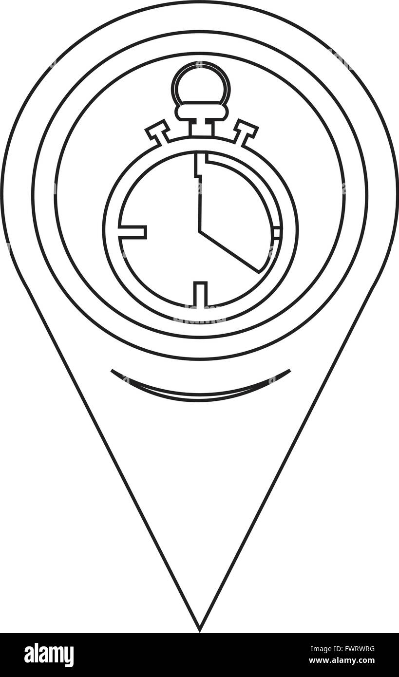 Map Pointer Stopwatch Icon Stock Vector Image & Art - Alamy