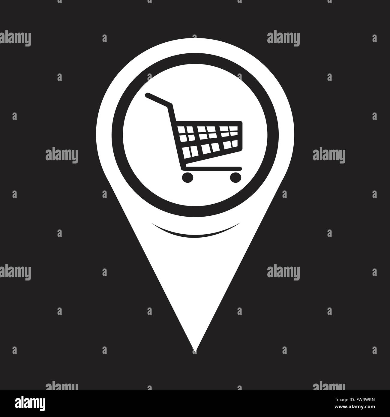 Map Pointer Shopping Cart Icon Stock Vector Image & Art - Alamy
