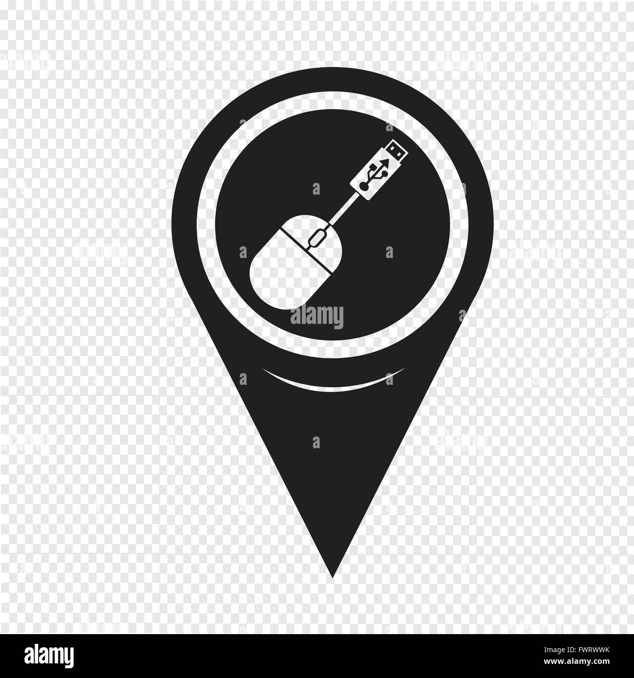 Map Pointer Usb Mouse Icon Stock Vector Image & Art - Alamy