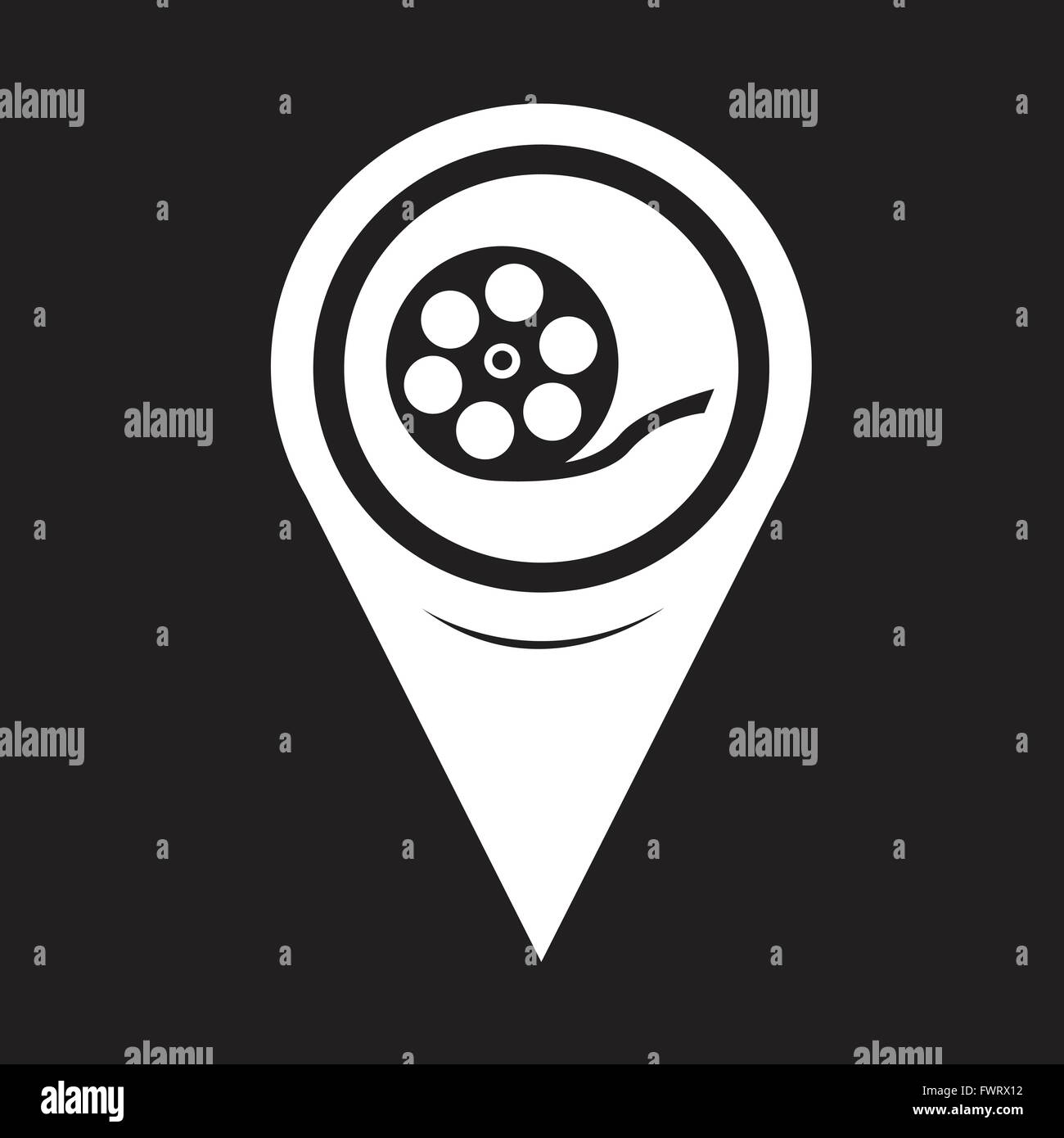 Map pointer tv icon hi-res stock photography and images - Alamy