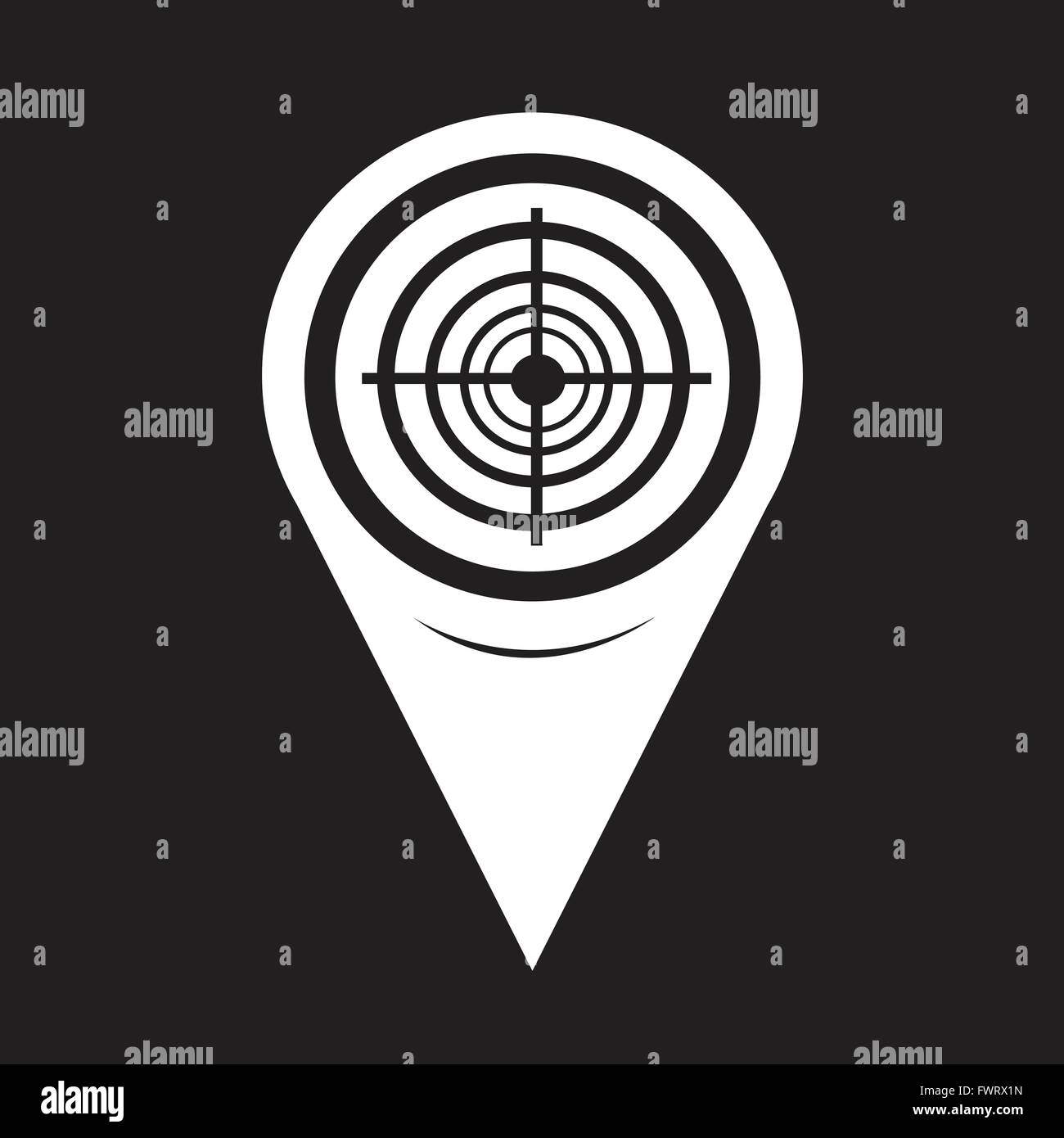Map Pointer Target Icon Stock Vector Image & Art - Alamy