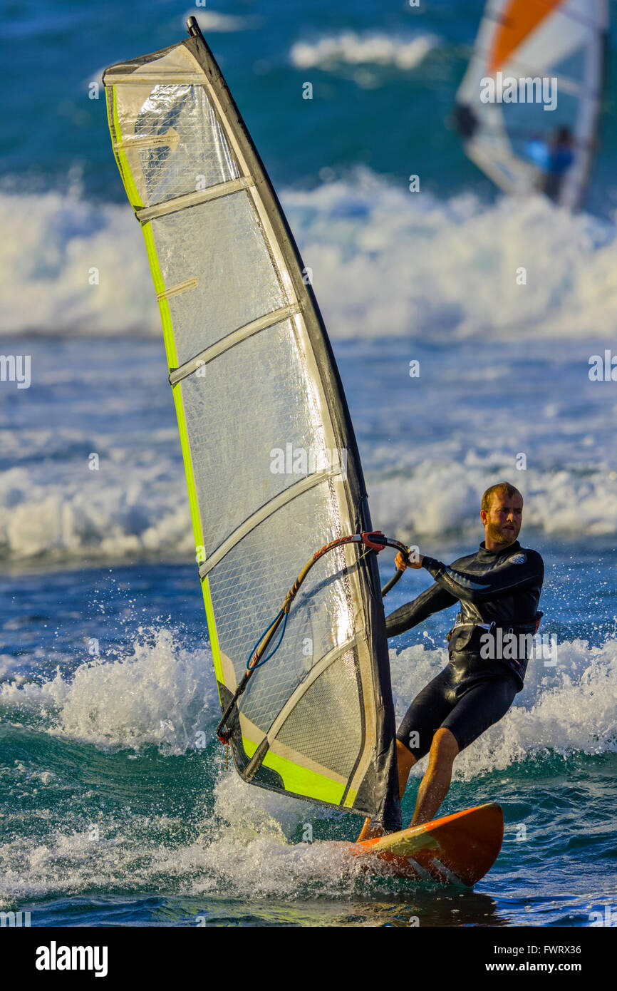 Windsurf at Ho'okipa Beach, Maui Stock Photo - Alamy