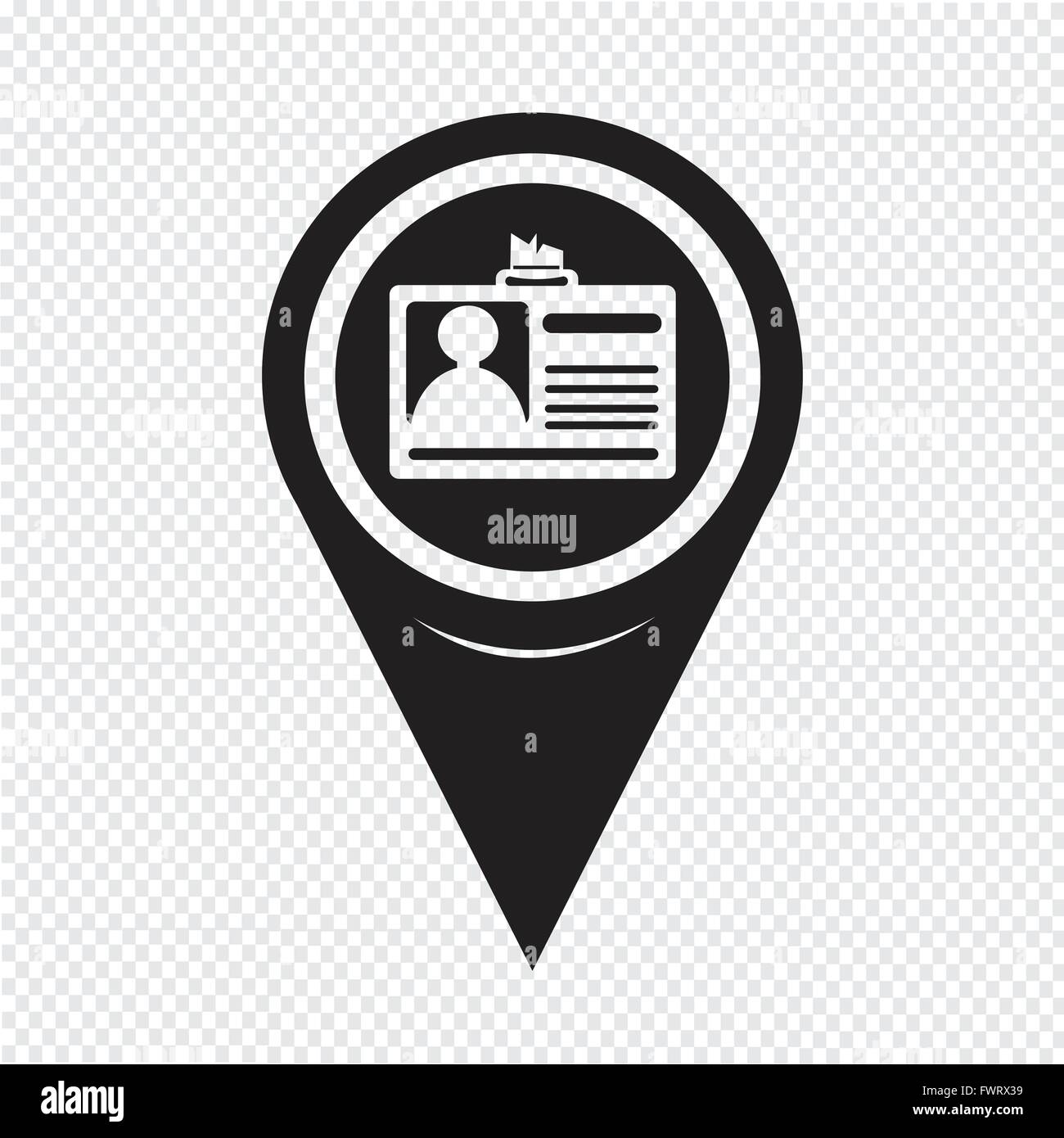 Map Pointer ID Card Icon Stock Vector Image & Art - Alamy