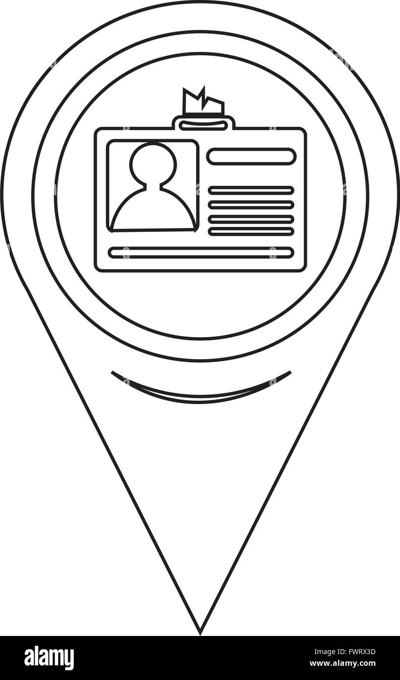 Map Pointer ID Card Icon Stock Vector Image & Art - Alamy