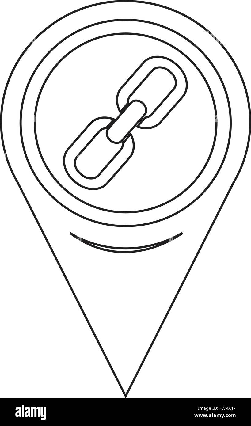 Map Pointer Link Icon Stock Vector Image & Art - Alamy