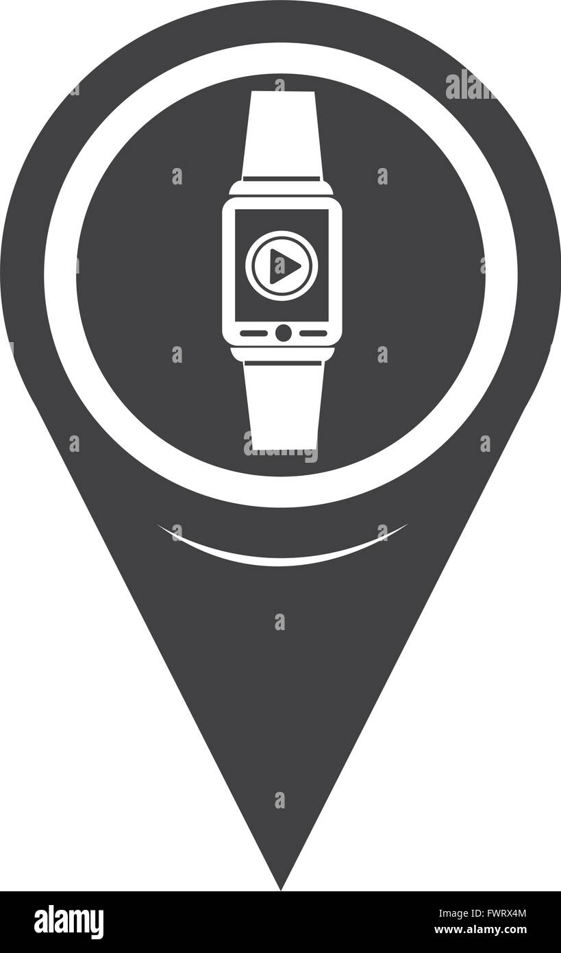 Map Pointer Smartwatch Wearable Icon Stock Vector Image & Art - Alamy