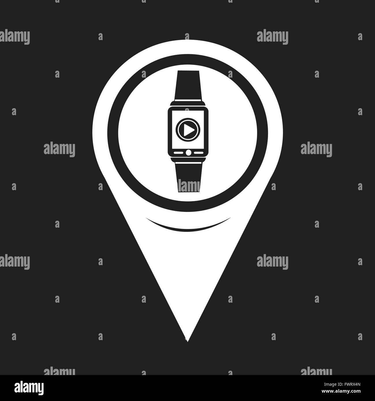 Map Pointer Smartwatch Wearable Icon Stock Vector Image & Art - Alamy