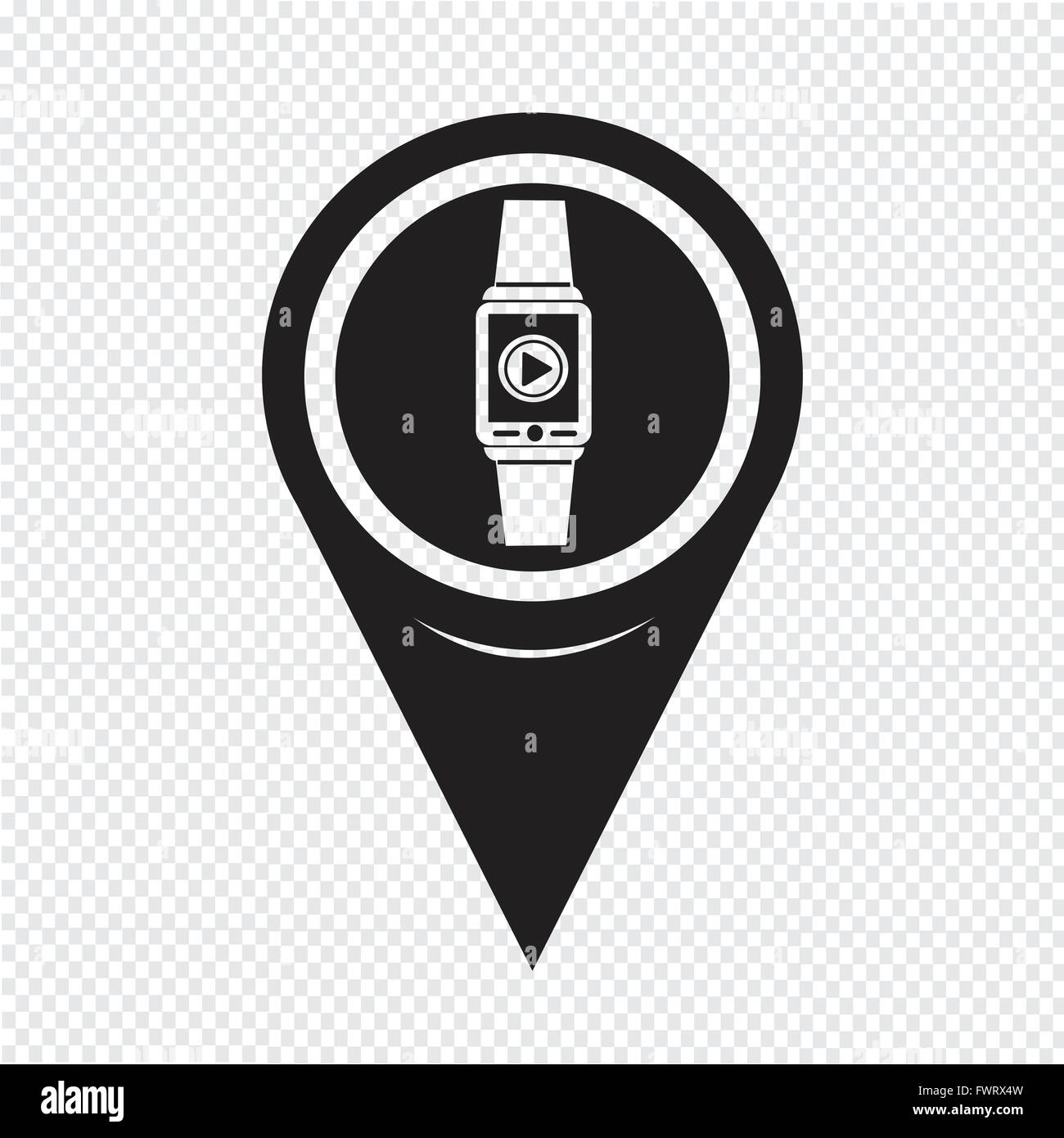 Map Pointer Smartwatch Wearable Icon Stock Vector Image & Art - Alamy