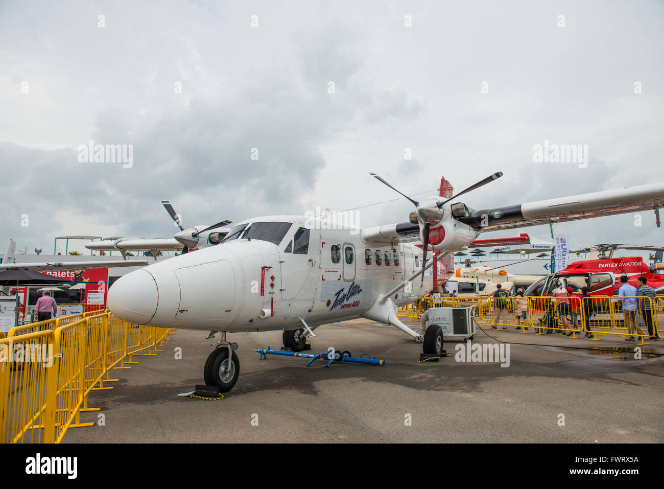 Luxury private jet in Singapore Air show Stock Photo - Alamy