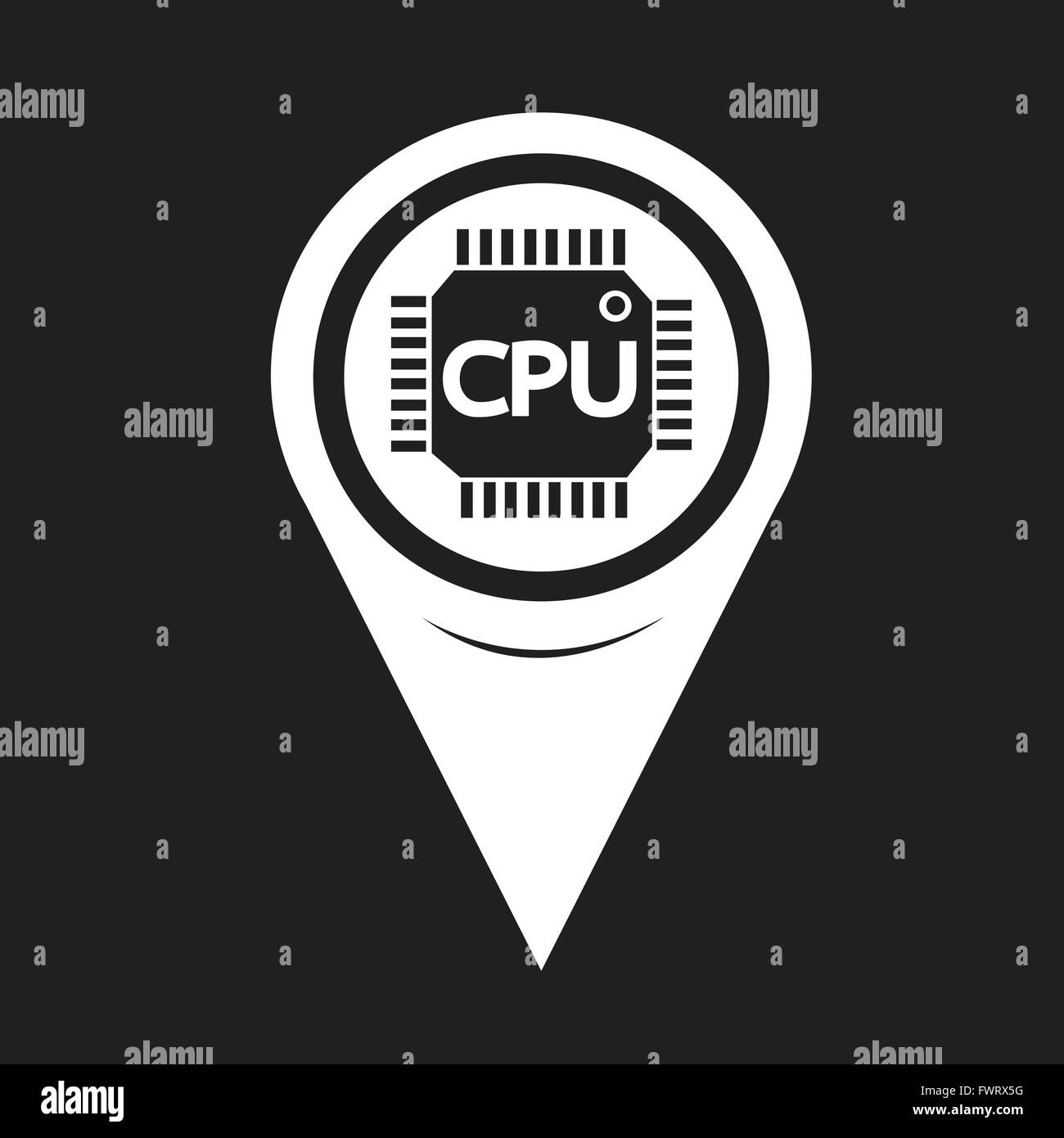 Map Pointer CPU icon Stock Vector Image & Art - Alamy