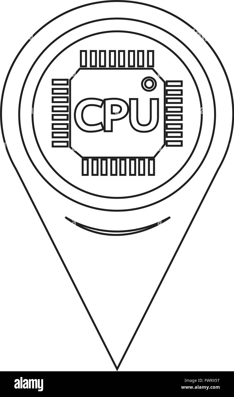 Map Pointer CPU icon Stock Vector Image & Art - Alamy