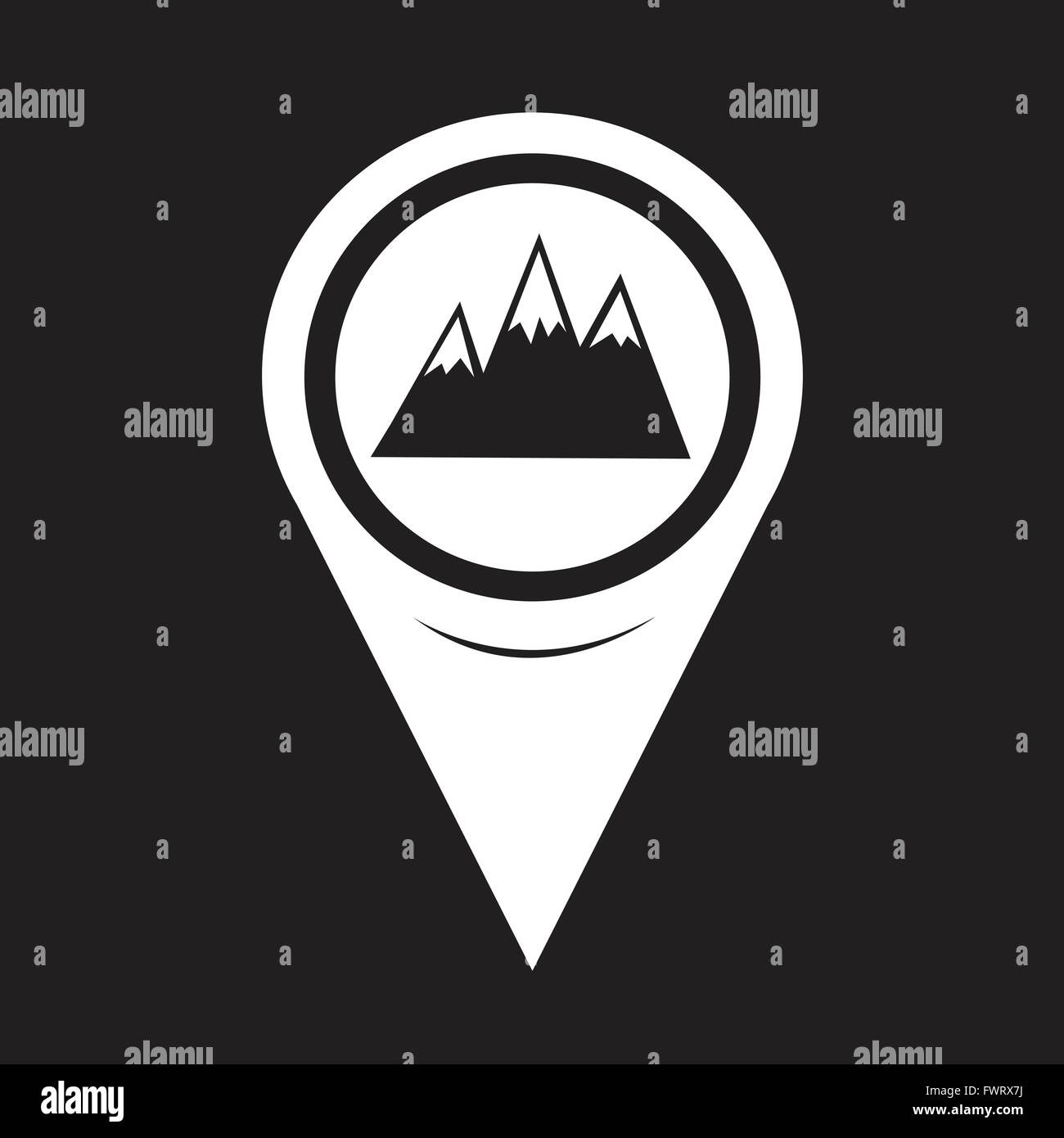 Map Pointer Mountains Icon Stock Vector Image & Art - Alamy